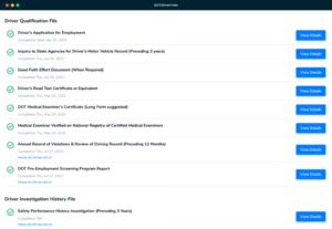 FMCSA Driver Qualification Files Software